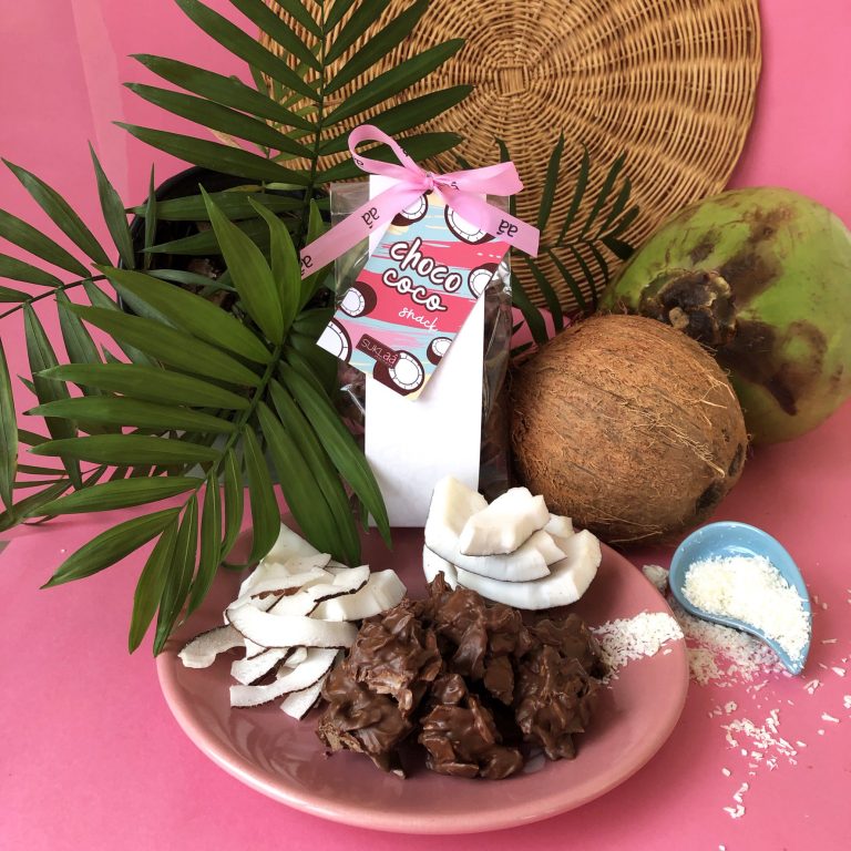 Snack de chocolate com coco para o verão - Suklaá